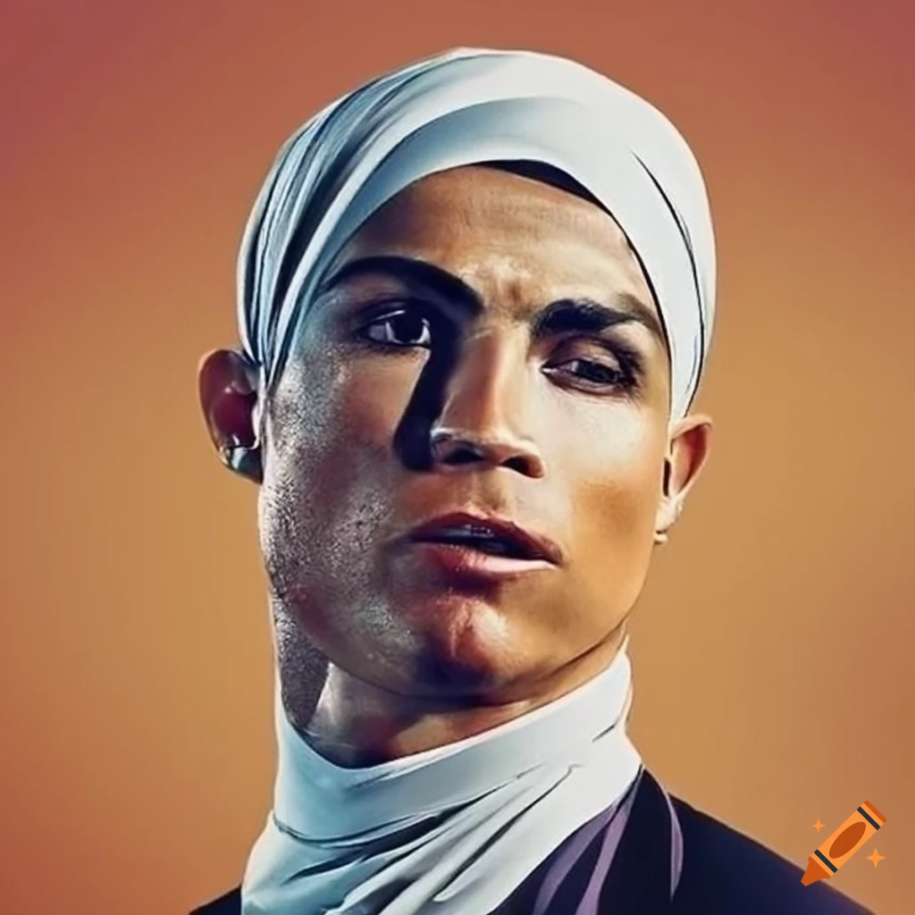 Ronaldo wearing a hijab on Craiyon
