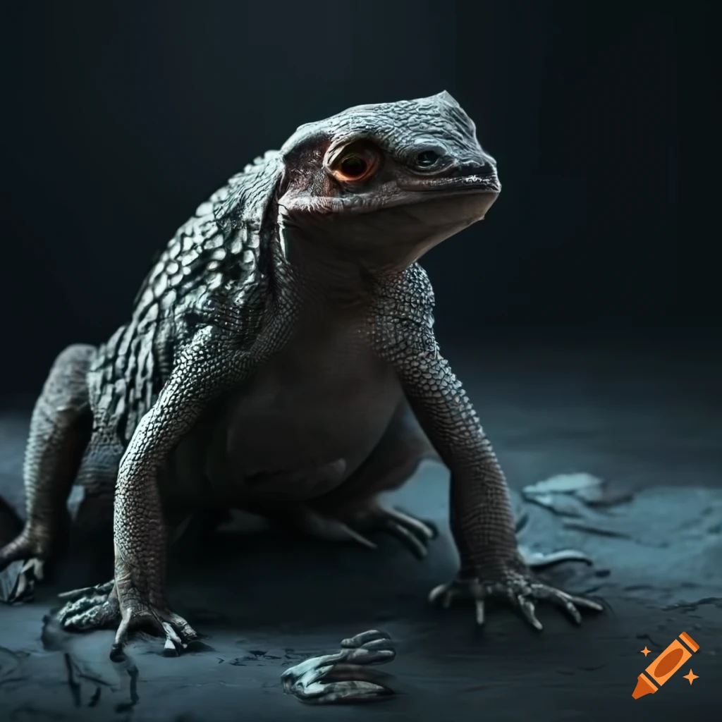 Image of a lizard holding a green flag on Craiyon