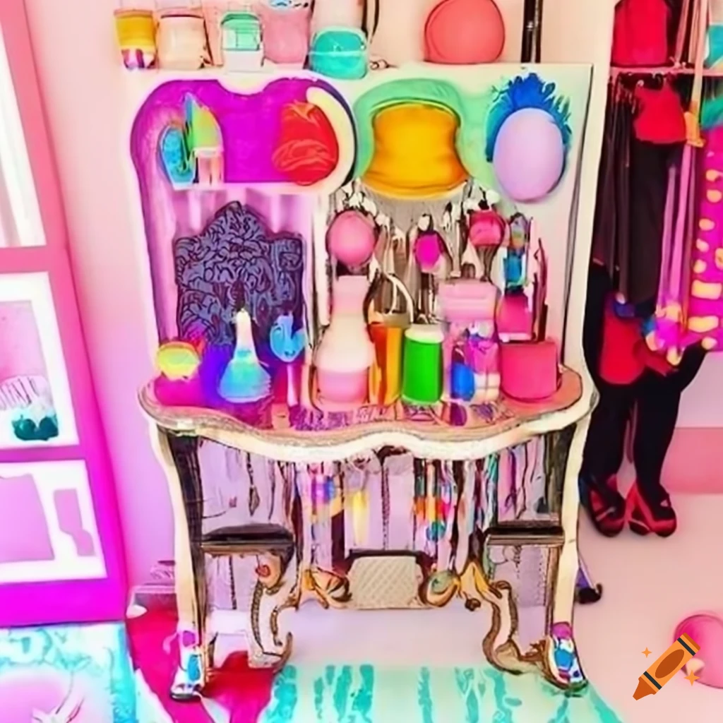 Art deco inspired home decor with decora-kei fashion elements on Craiyon