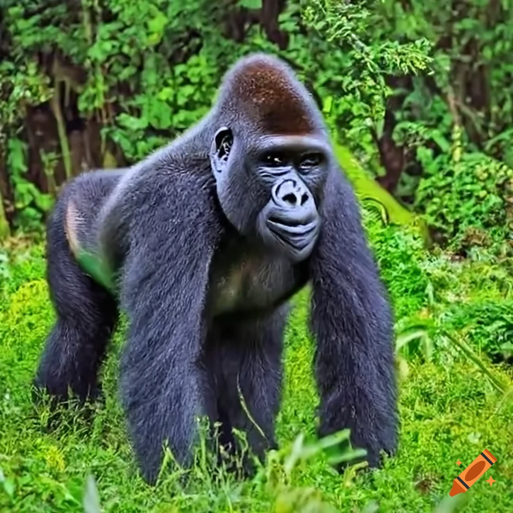 Adorable smiling gorilla wearing a pileus hat on Craiyon