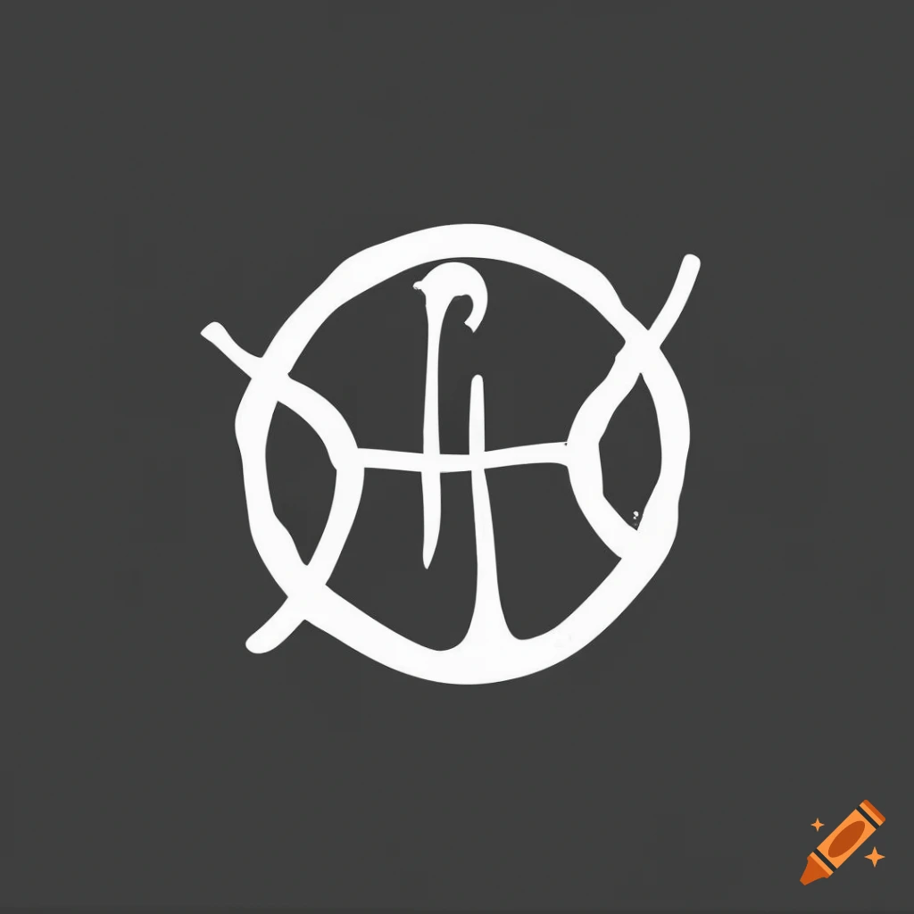 Spellcasting symbol on black background