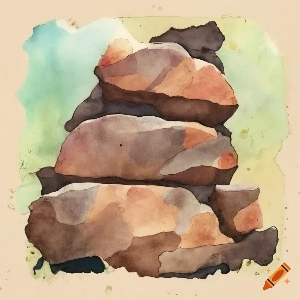 Watercolor of rock climbing on Craiyon