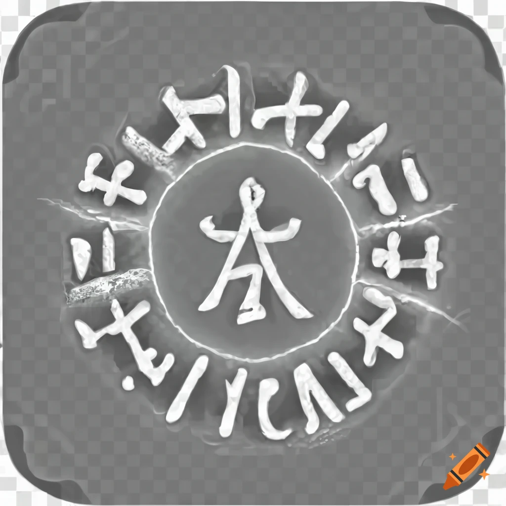 Collection of 10 white mystic runes in png format on Craiyon