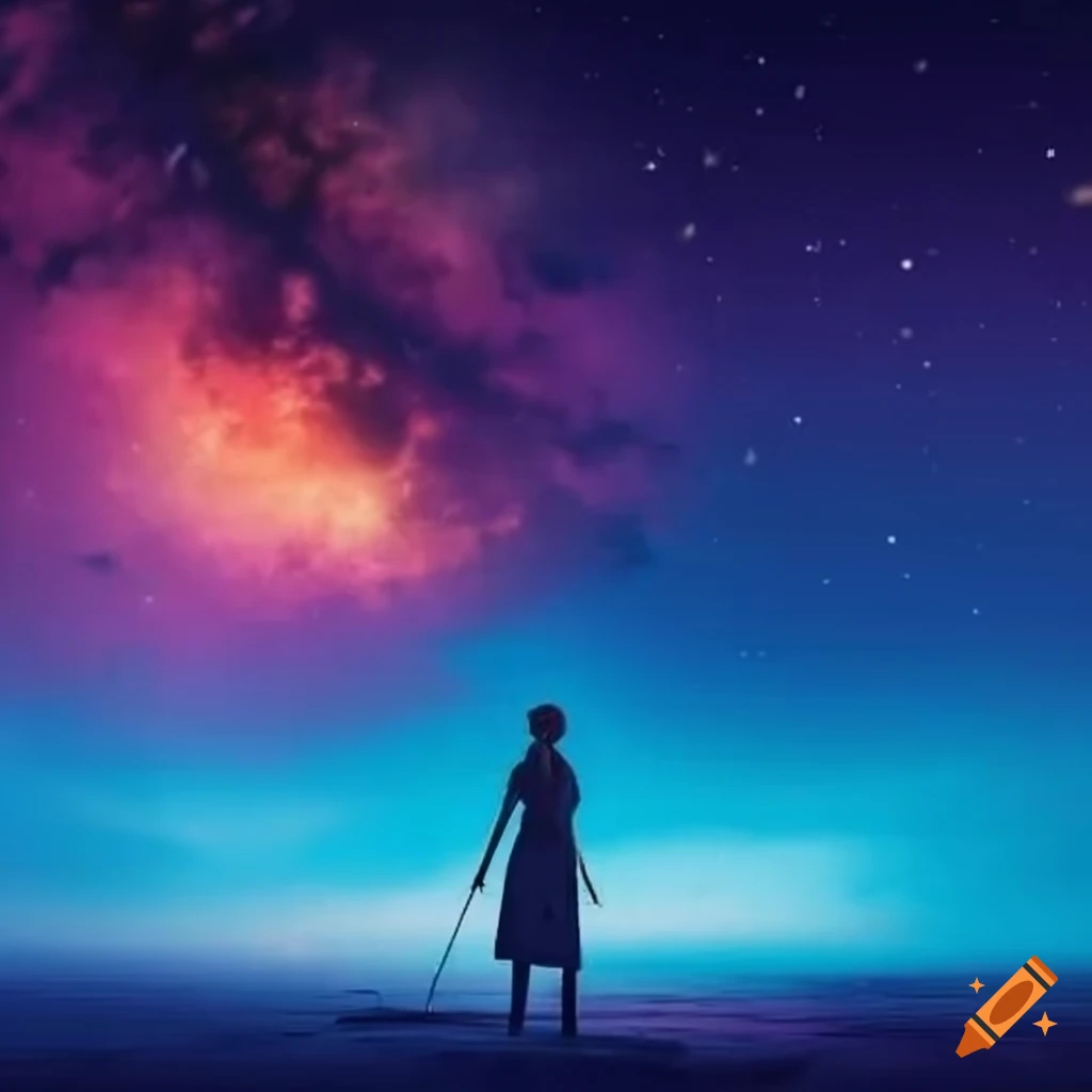 Sword on the moon with a large figure holding it on Craiyon