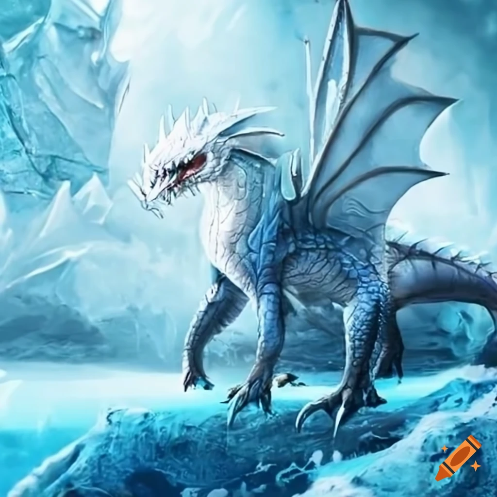 Ice dragon illustration