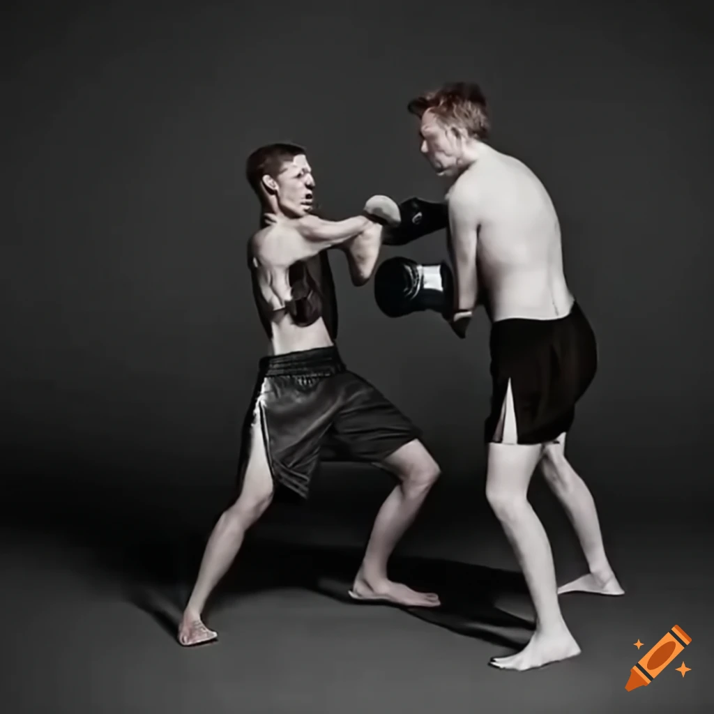 Elon Musk vs Mark Zuckerberg boxing match on Craiyon