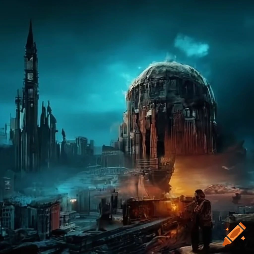 Image of post-apocalyptic world on Craiyon