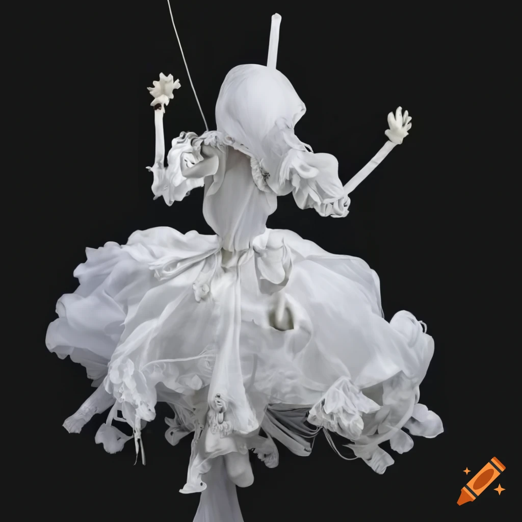 Colorful ruffled clown collar on Craiyon