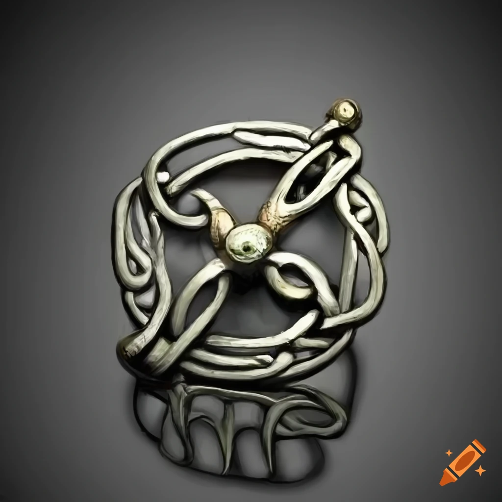 Drawing of a celtic fibula