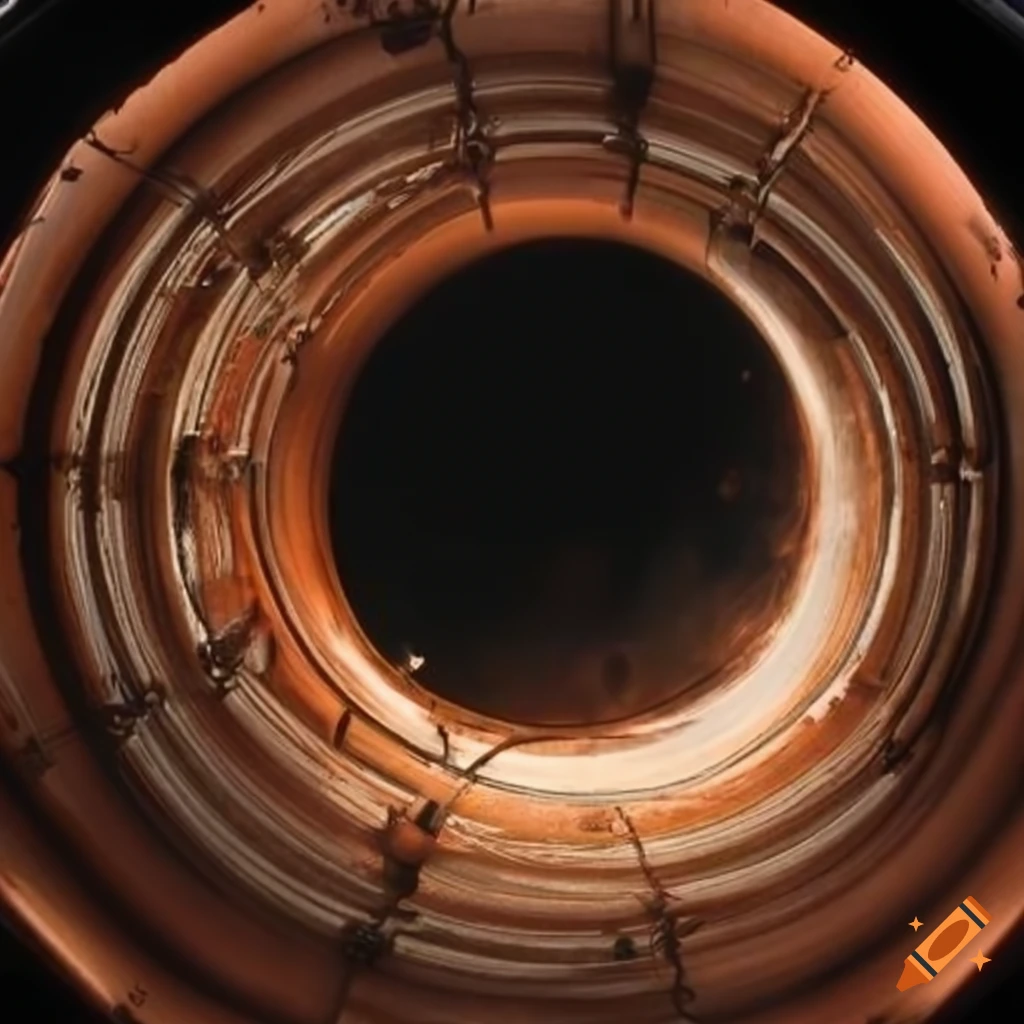 Fisheye photo inside a pipe on Craiyon