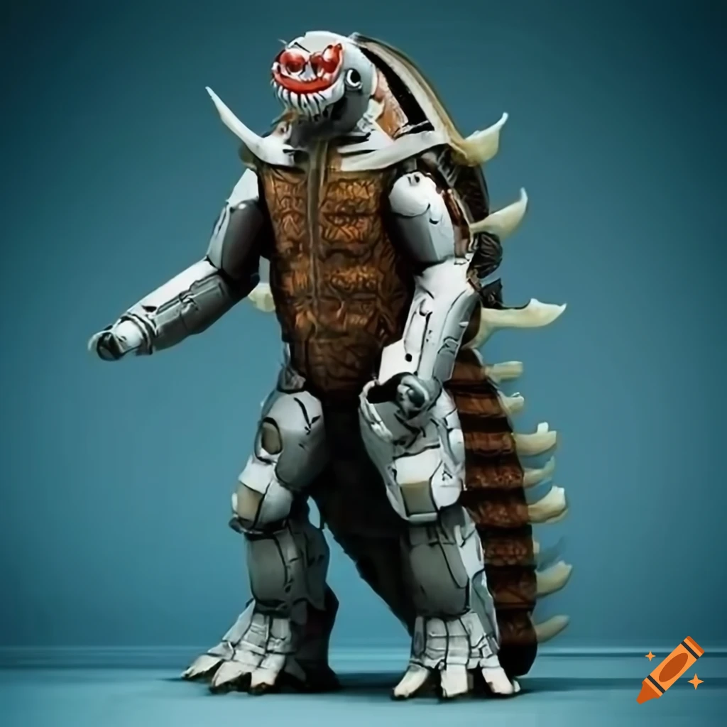 Giant Franklin the turtle kaiju cyborg on Craiyon