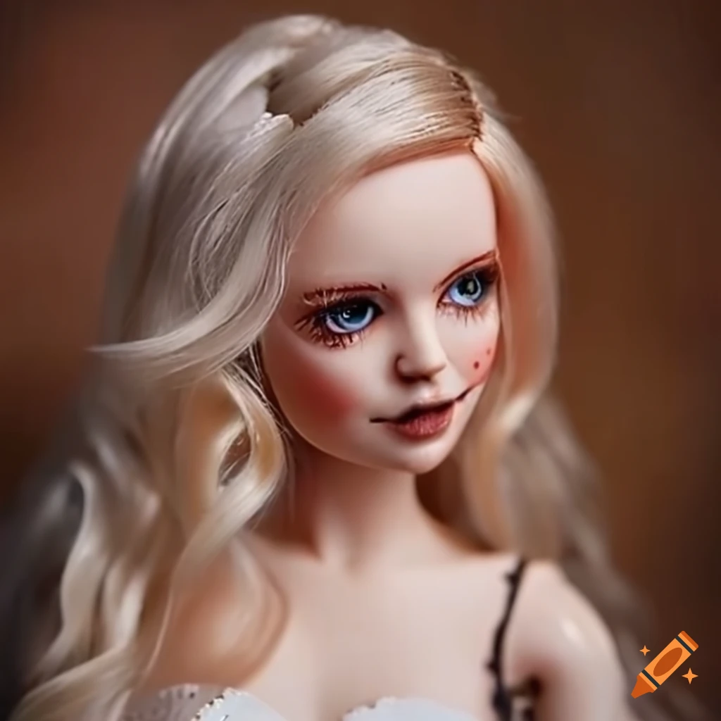 Detailed photo of a doll in a girl's bedroom on Craiyon