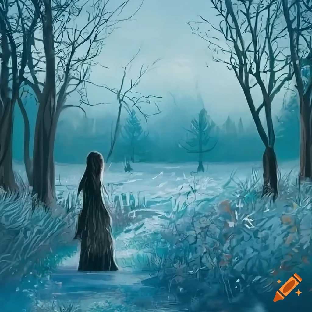 Illustration of a forest guardian overlooking a beautiful landscape on ...