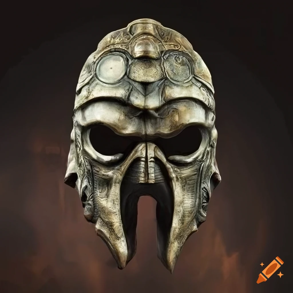 Mythic medieval fantasy helm on Craiyon
