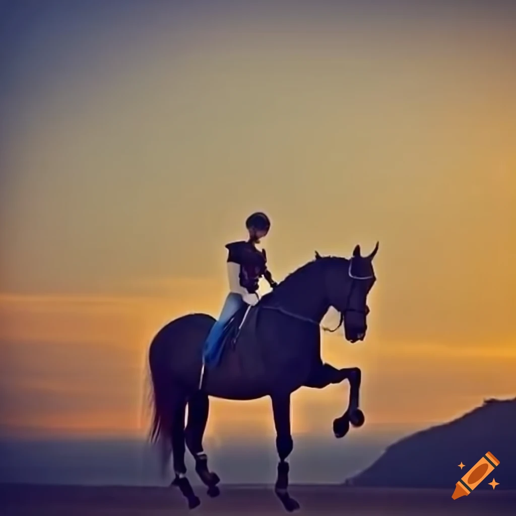 Equestrian on horseback on Craiyon