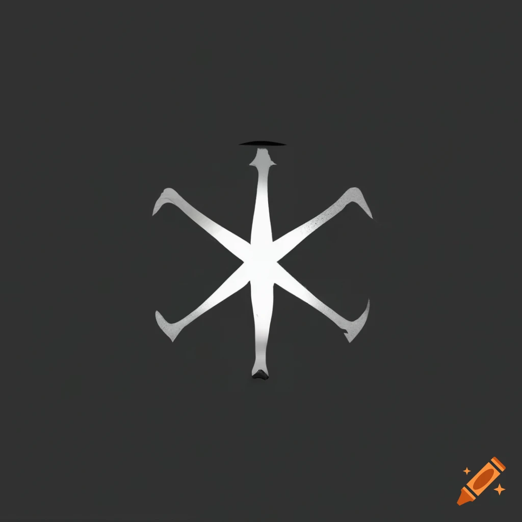 Spellcasting symbol on black background on Craiyon