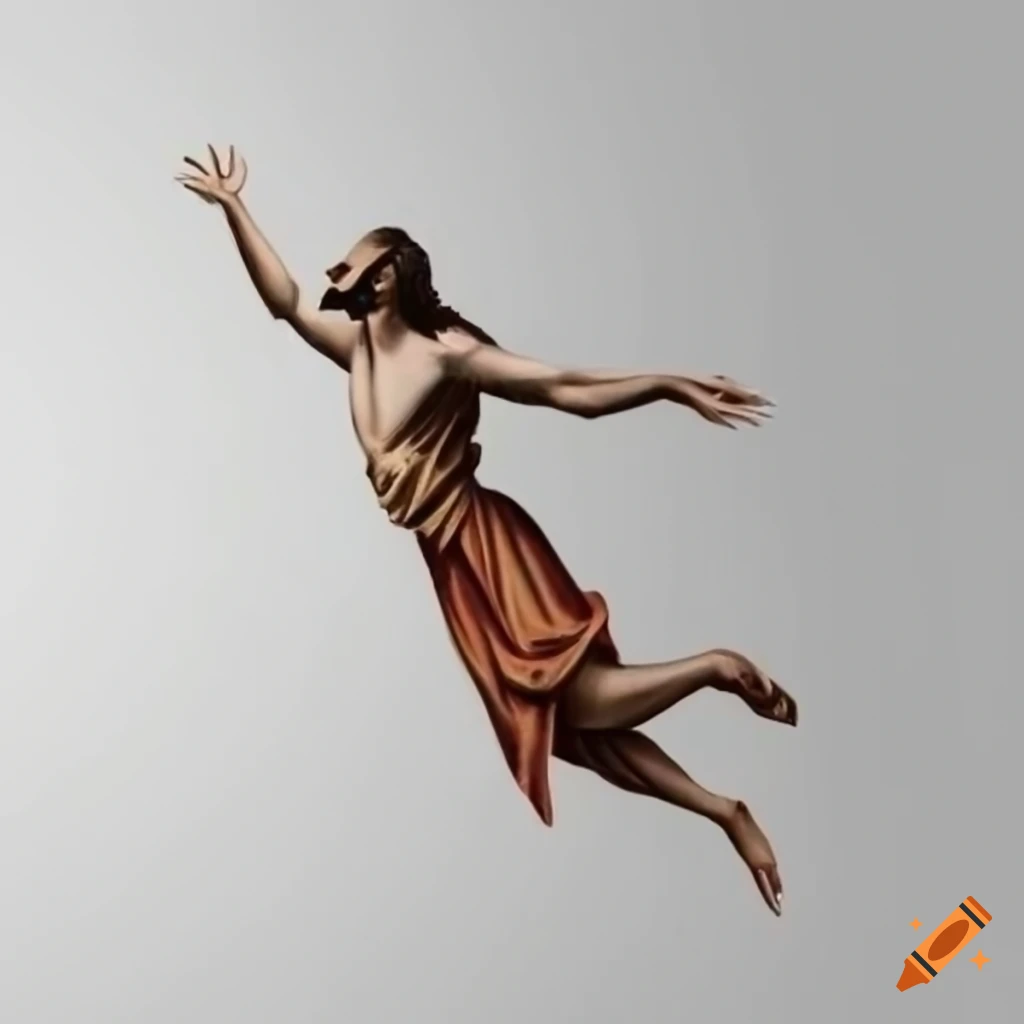 Contemporary dance scene depicted on a holy card on Craiyon