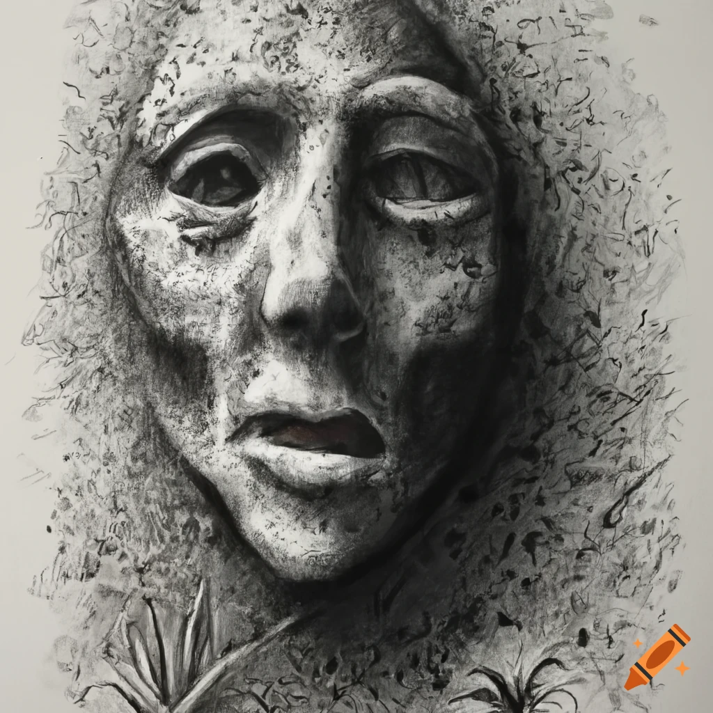 Mysterious etching of a faceless man on Craiyon