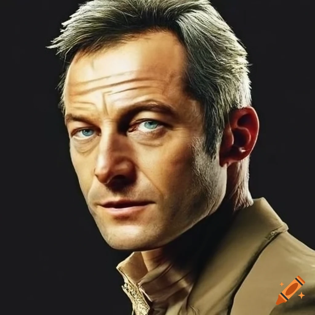 Image of jason isaacs with platinum blond hair on Craiyon