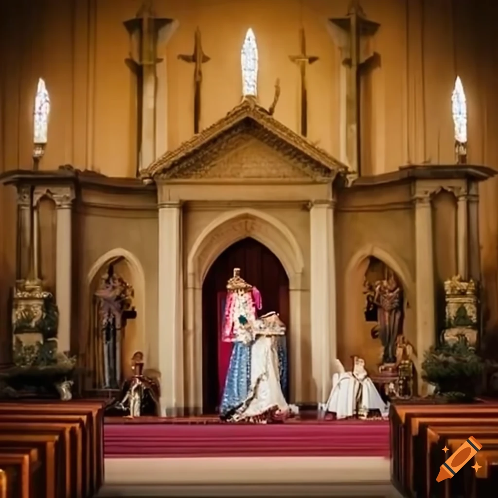 Christmas pageant inside a church