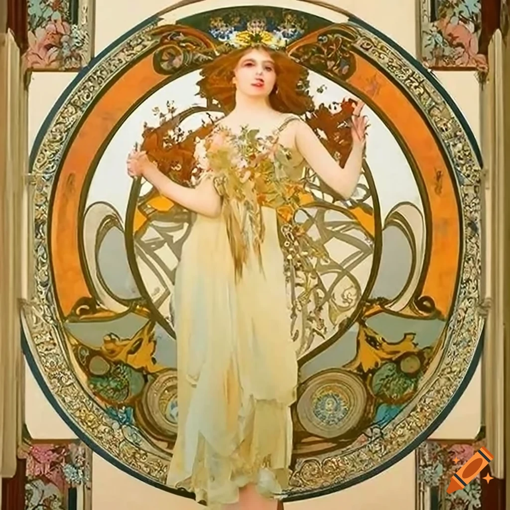 Stained glass artwork of two angels with golden bird on Craiyon