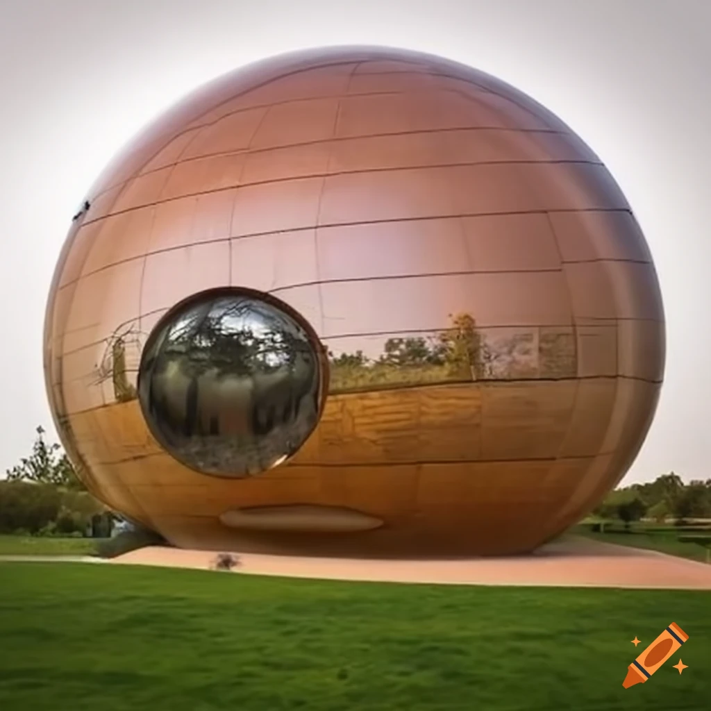 Unique sphere-shaped house on Craiyon