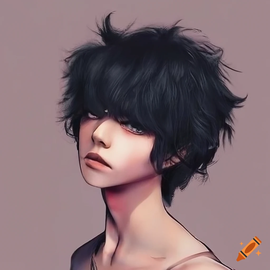 Portrait of a person with black fluffy hair