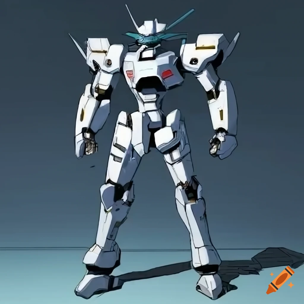 Anime military mecha with muted colors on Craiyon
