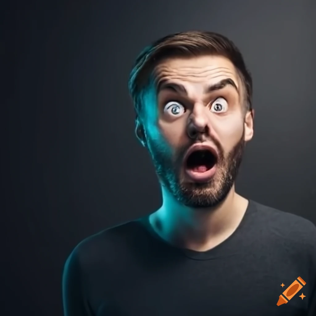 Surprised man expression