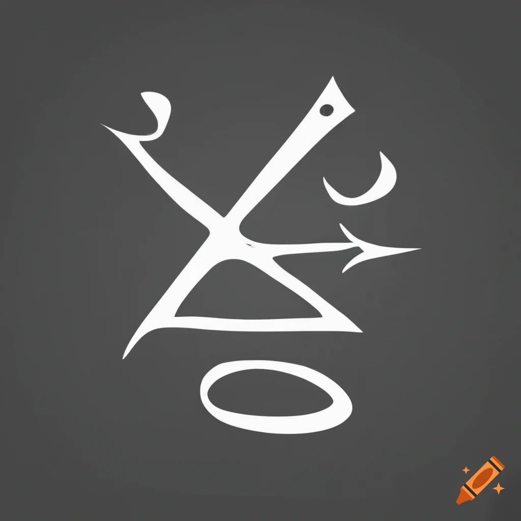 Spellcasting symbol on black background on Craiyon