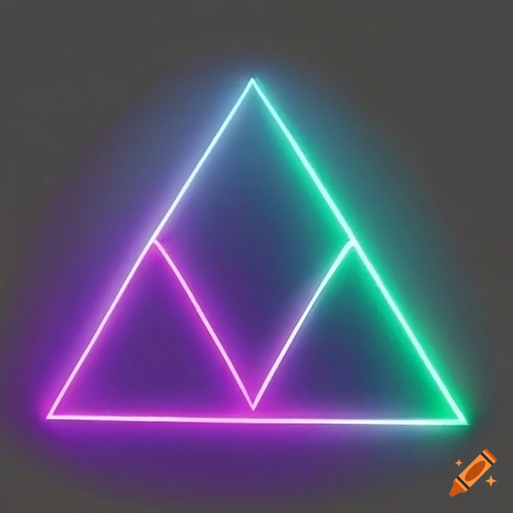 Minimalist glowing triangle
