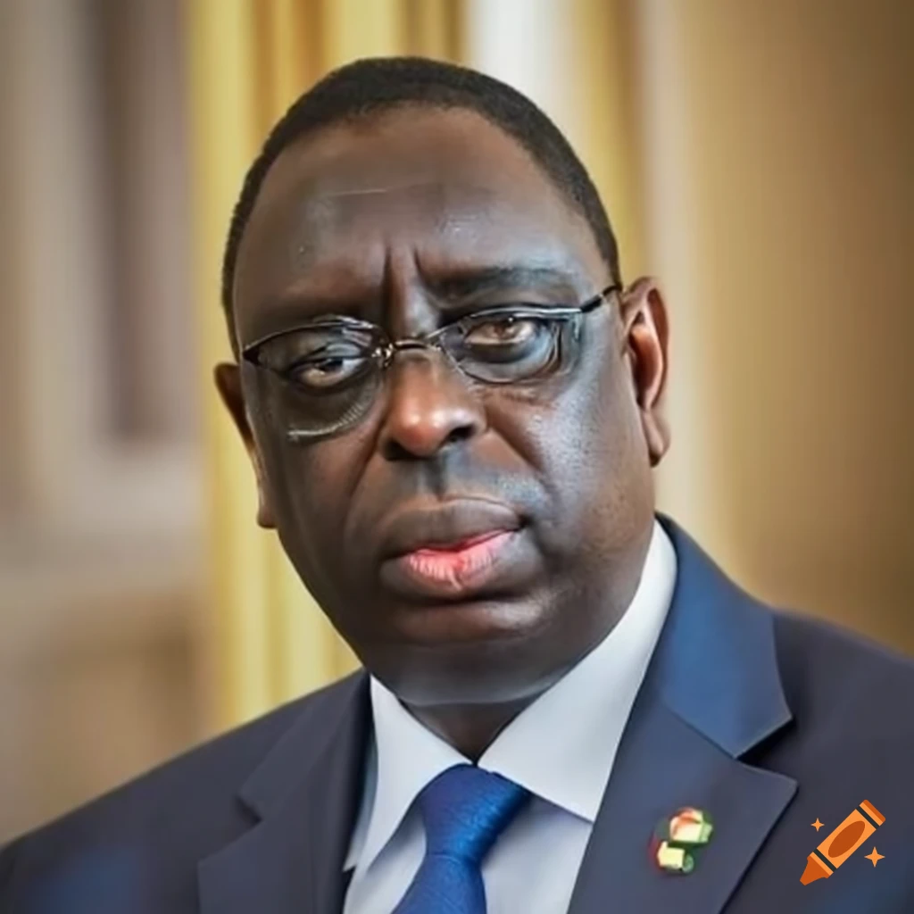 Portrait of macky sall, president of senegal on Craiyon