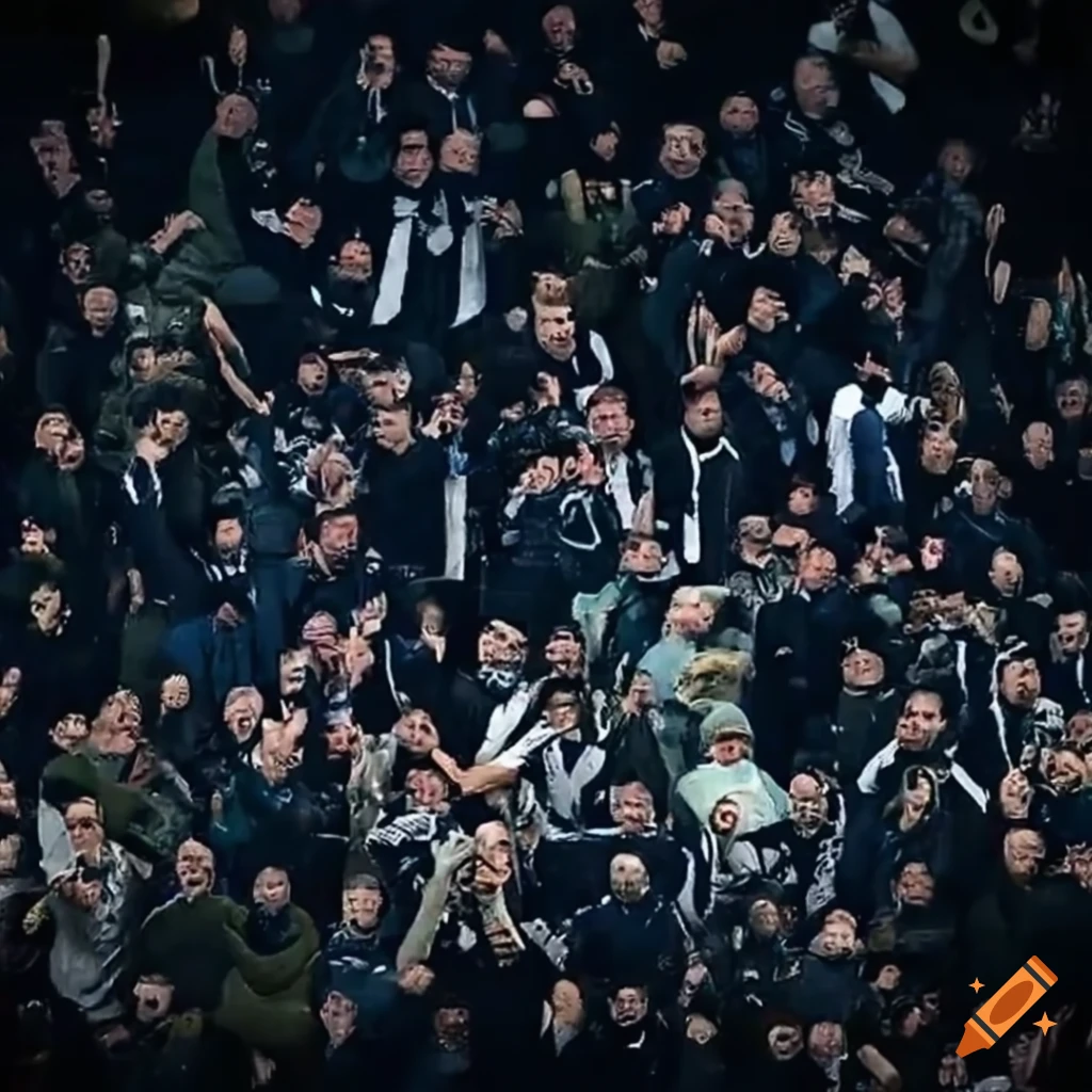 Football game celebration at St James Park on Craiyon