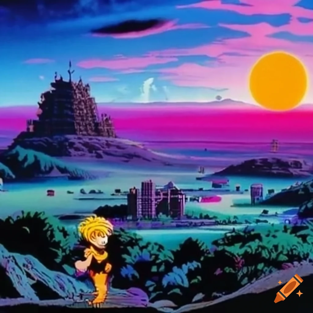 Collage of popular Japanese animation posters on Craiyon