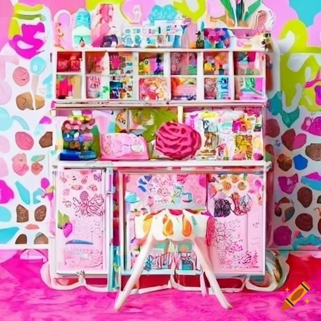 Art deco inspired home decor with decora-kei fashion elements on Craiyon