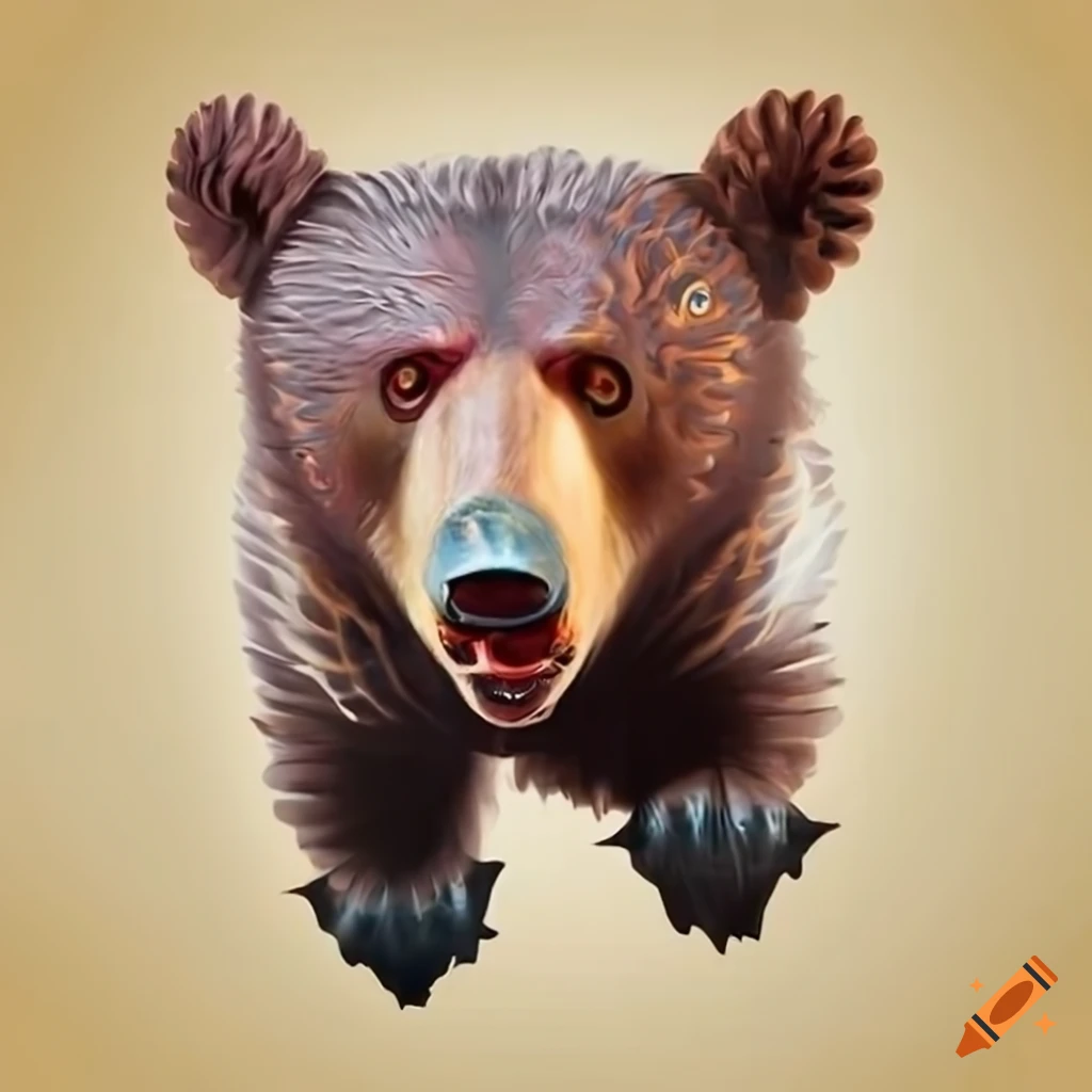 Image of a flying bear on Craiyon