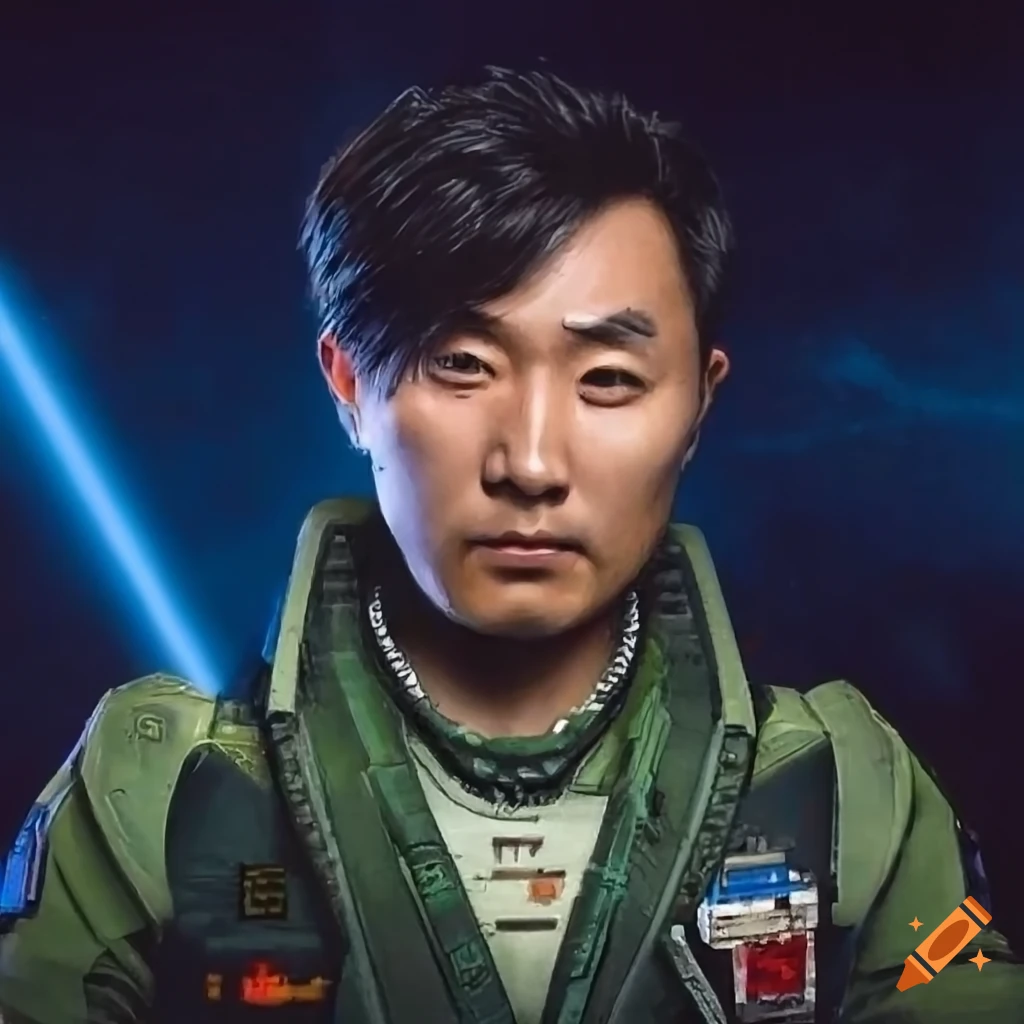 Portrait of an Asian Battletech pilot on Craiyon