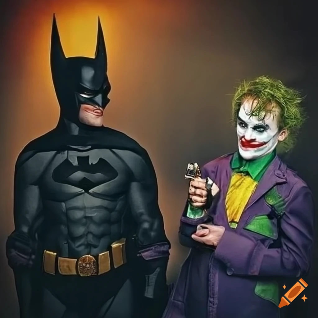 Batman and Joker smoking on Craiyon