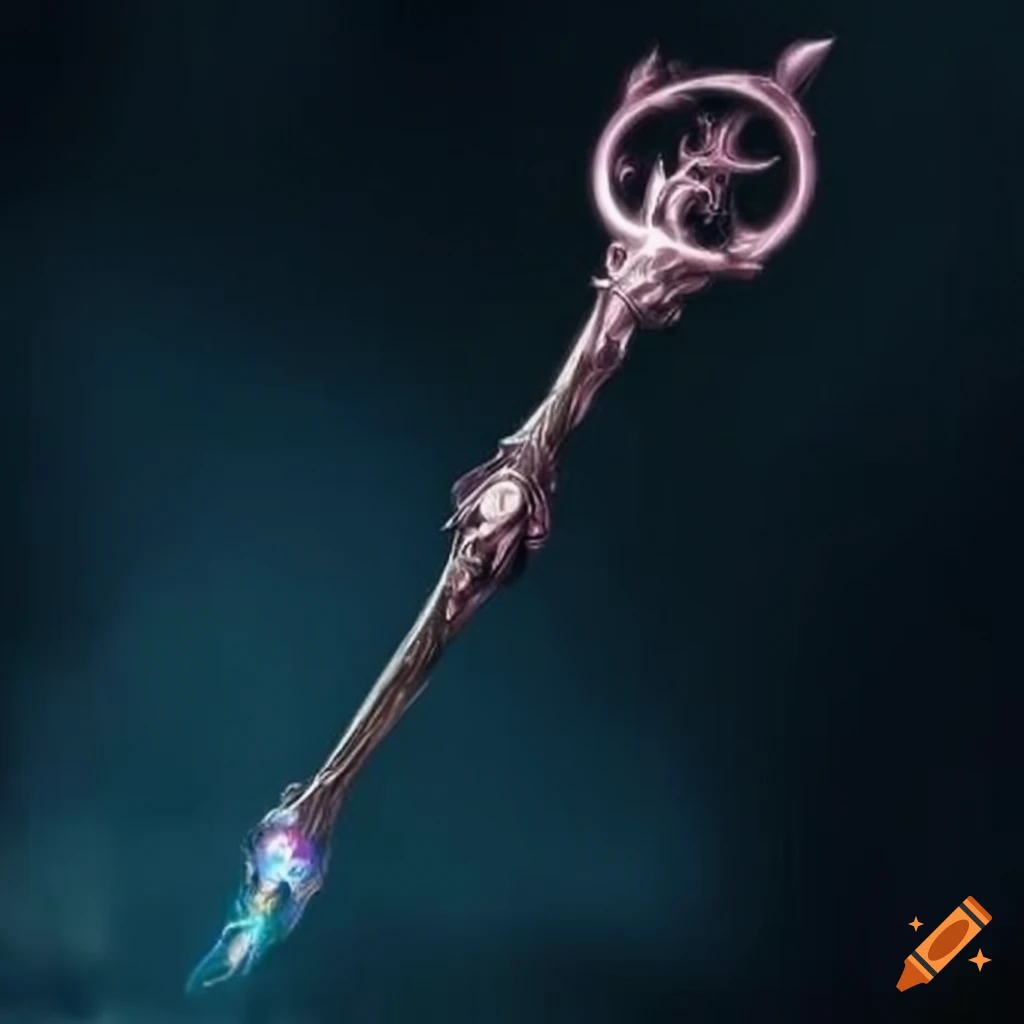 Image of a powerful magic staff on Craiyon