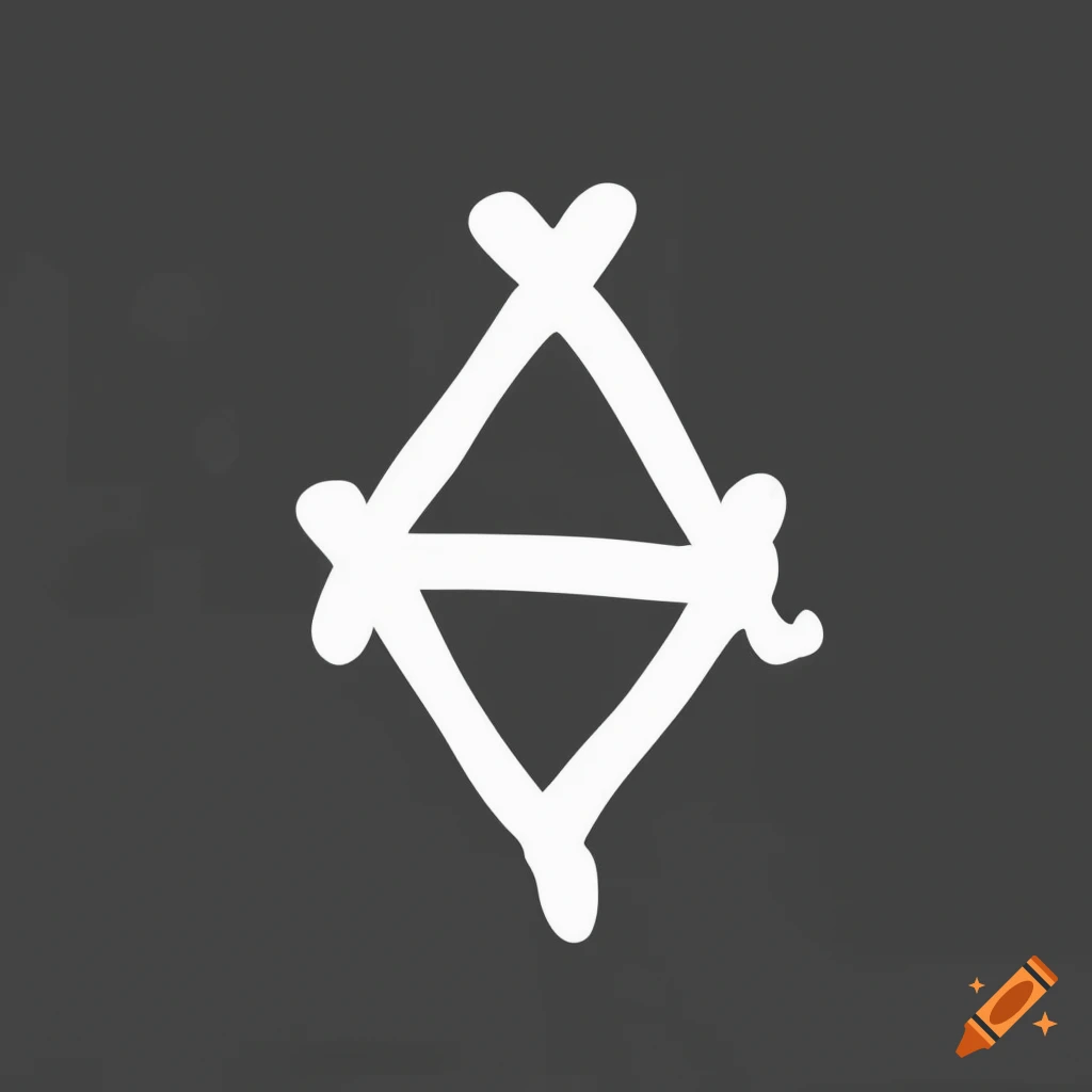 Minimalist Spellcasting Symbol On Black Background minimalist-spellcasting-symbol-on-black-background