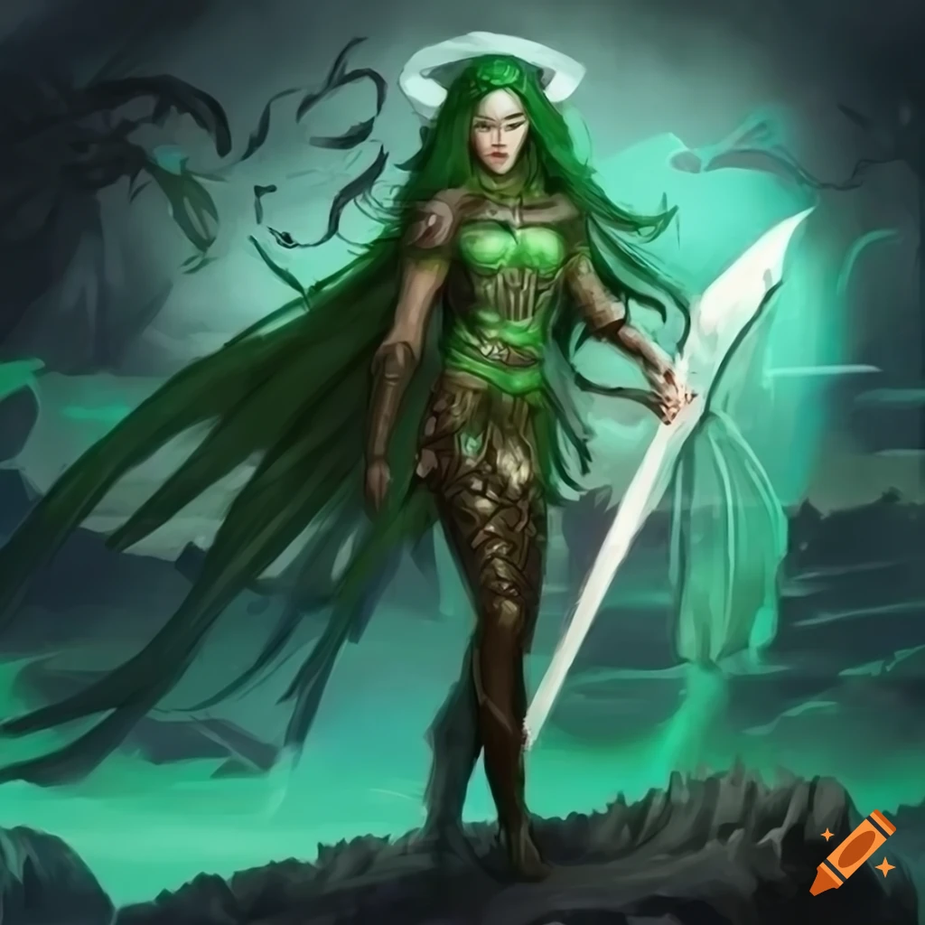 Fantasy magical wave machete on Craiyon