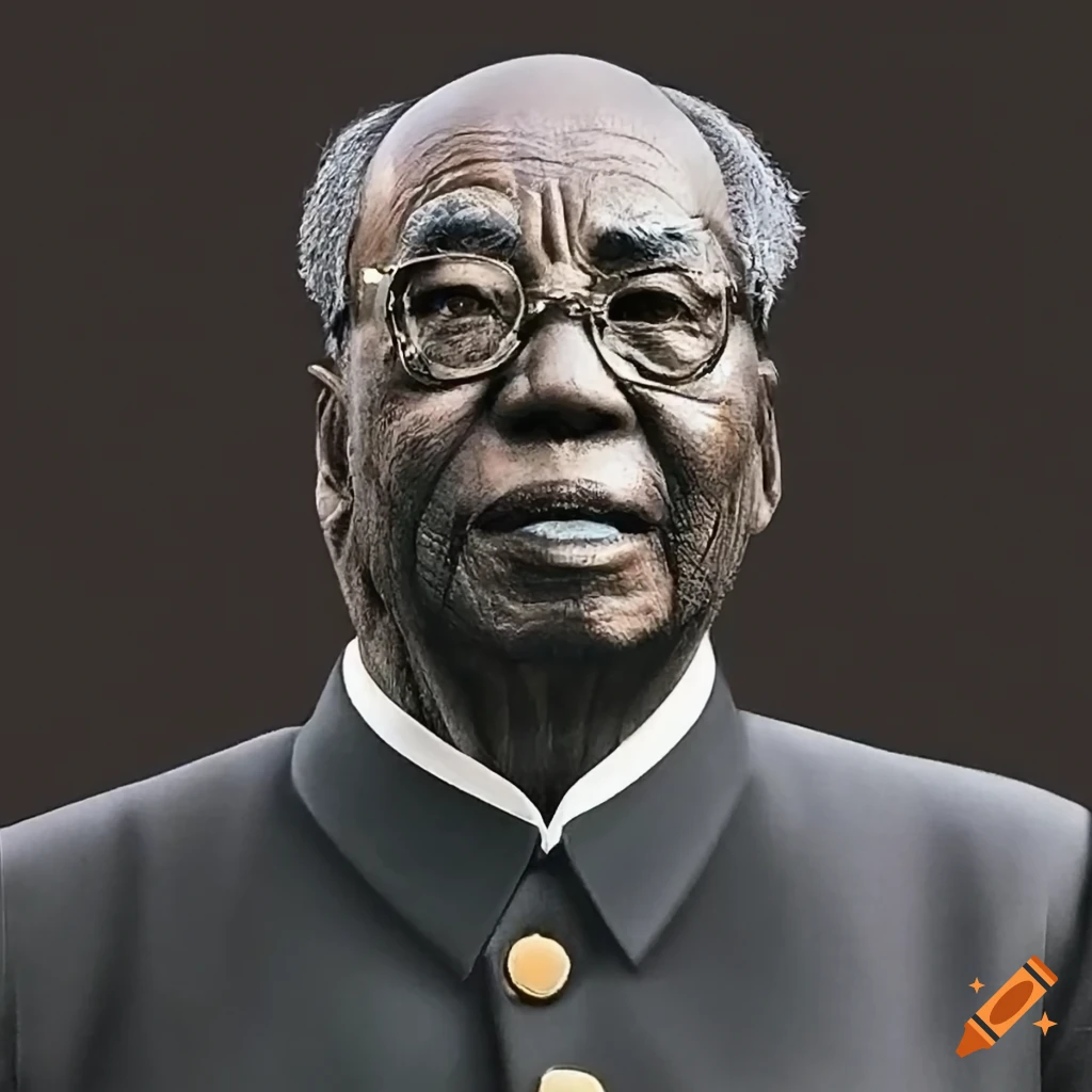 Portrait of an african dictator in a mao suit on Craiyon