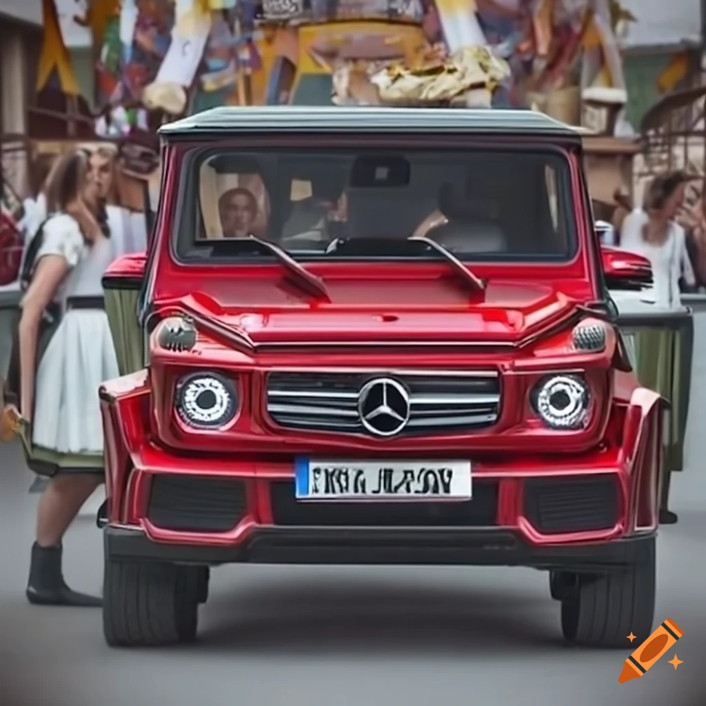 Mercedes g-wagon at oktoberfest on Craiyon