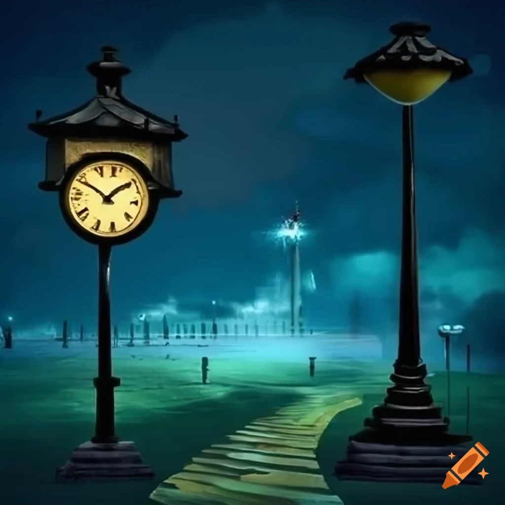 Surreal urban park design with magical elements