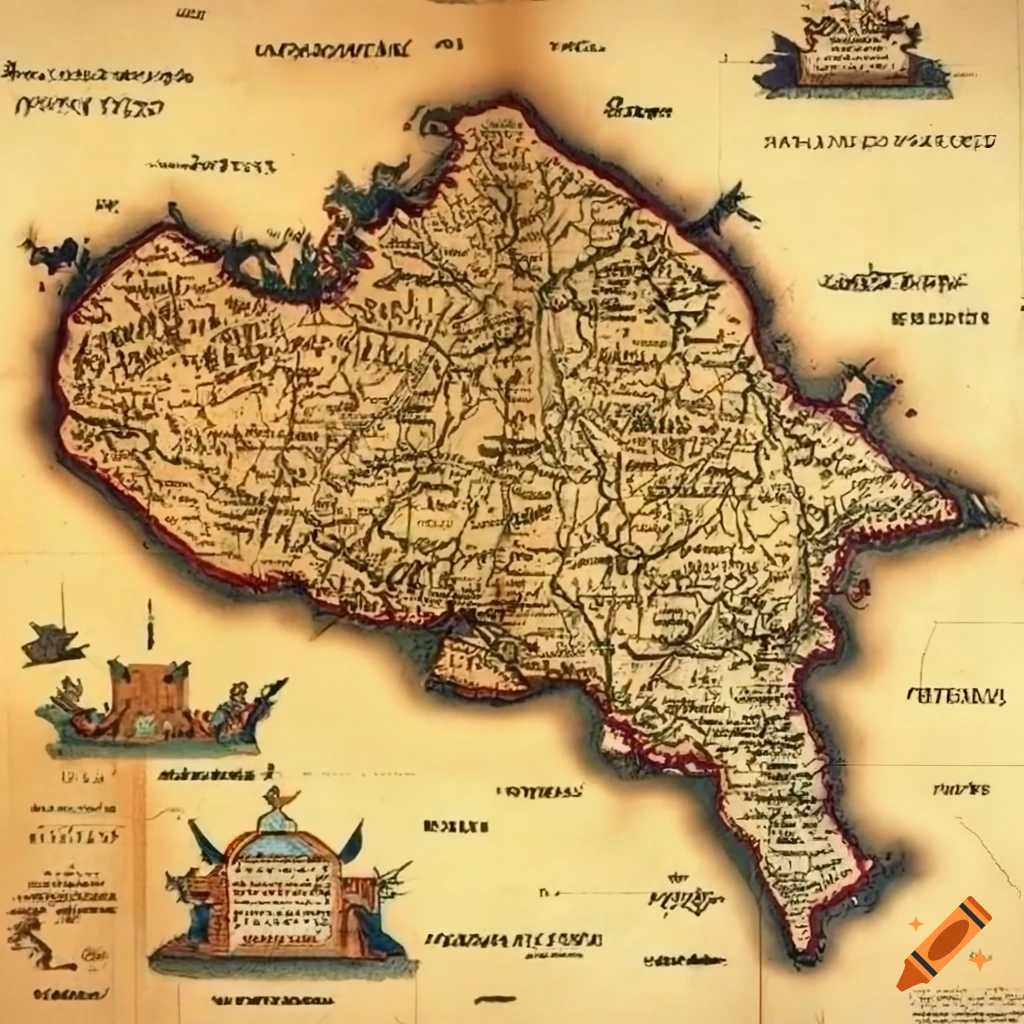 Victorian map on Craiyon