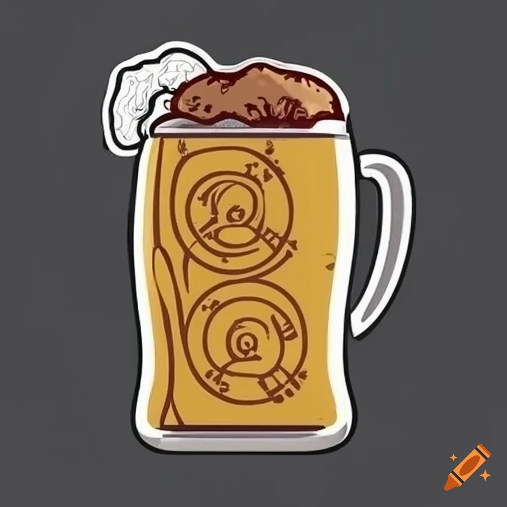 Beer festival logos with a curling theme on Craiyon