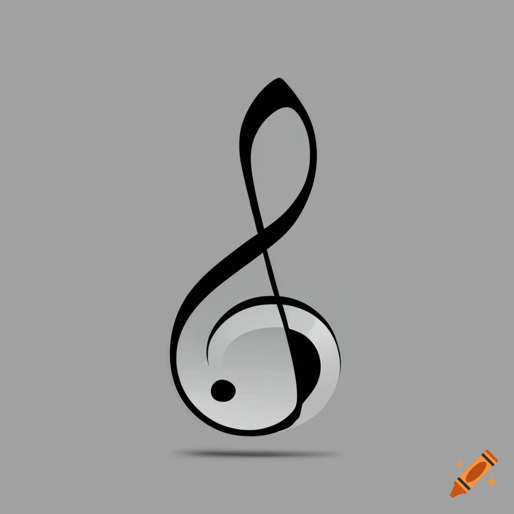 Logo of treble and bass clef on Craiyon