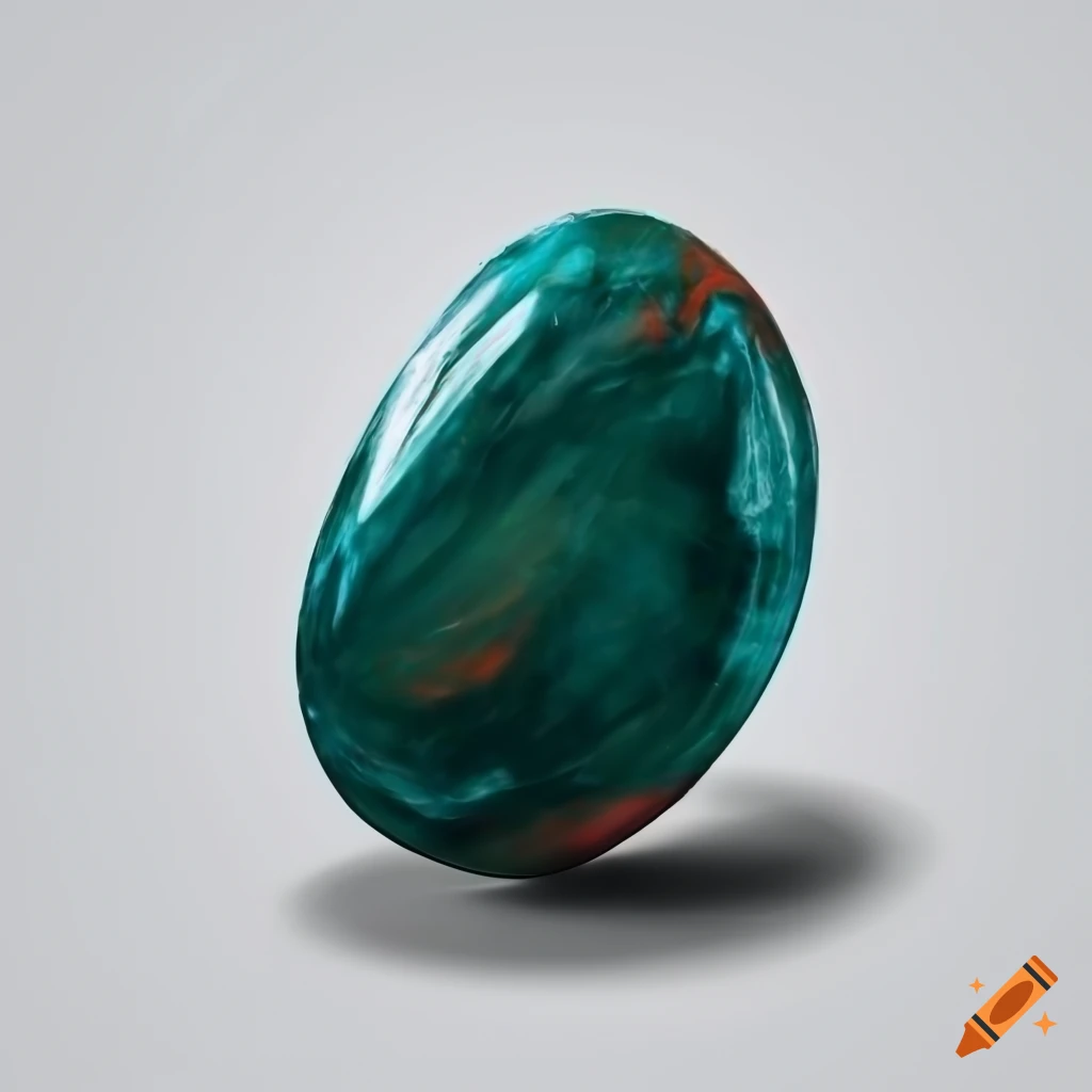 Realistic lithograph of a bloodstone gemstone on Craiyon