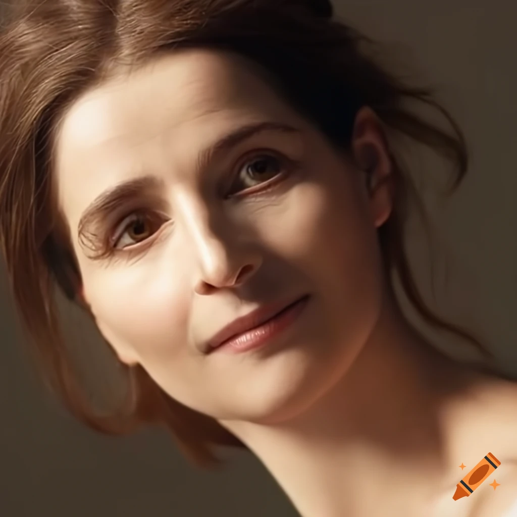 Close-up portrait of a stunning young woman on Craiyon