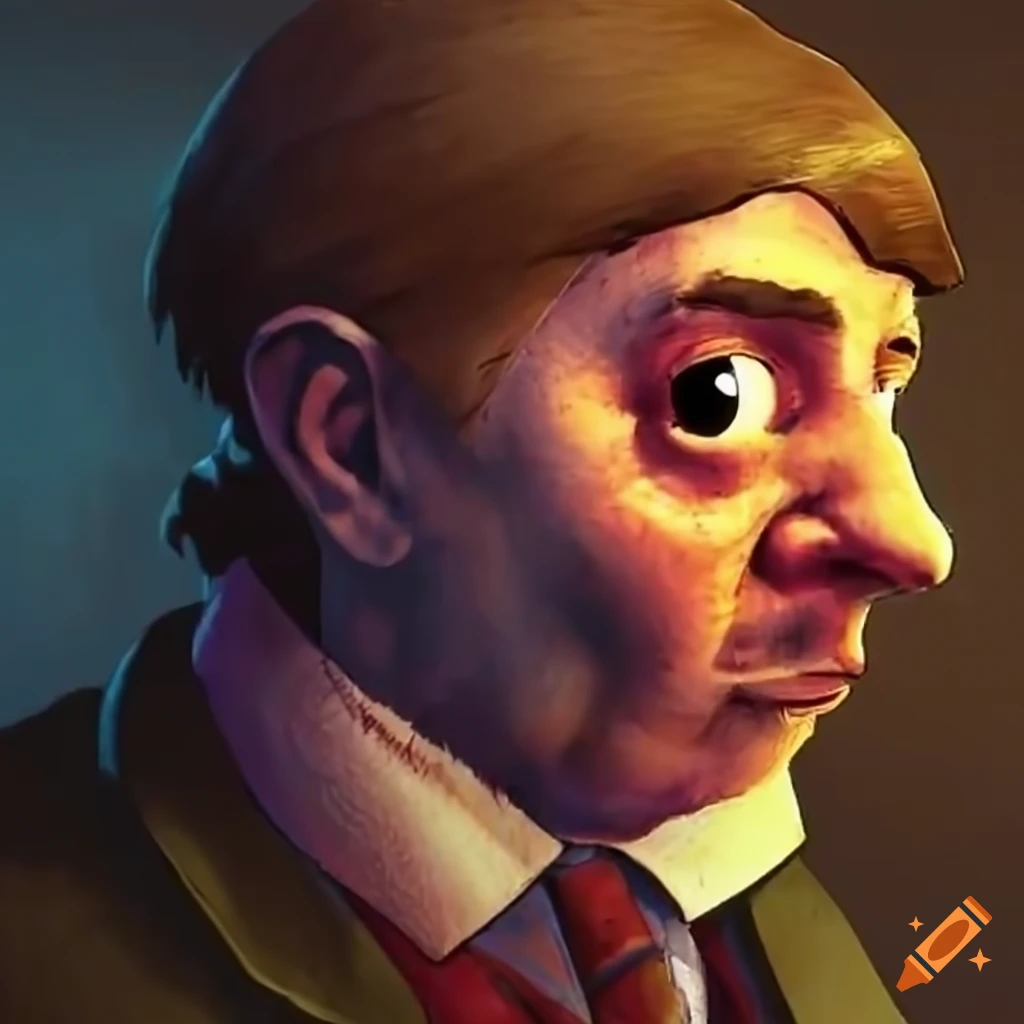 Iconic character from the game stanley parable on Craiyon